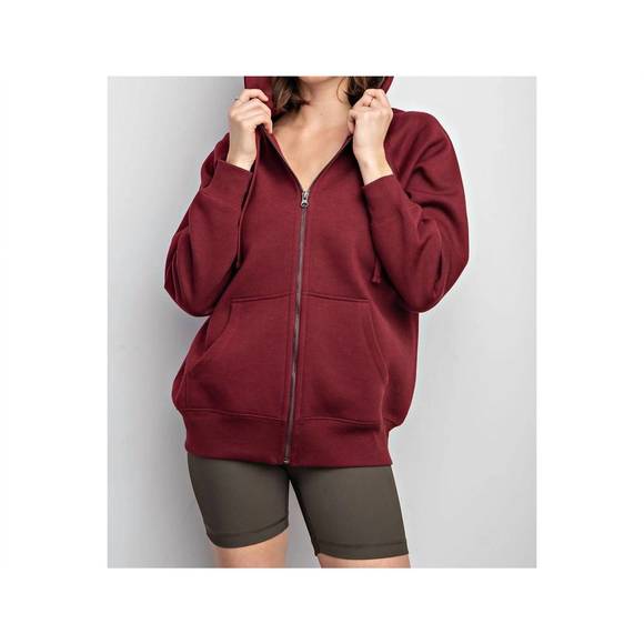 rae mode | Tops | New Rae Mode Full Zip Hoodie Jacket In Burgundy ...